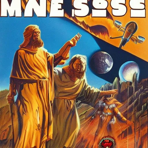the story of Moses, pulp sci-fi art, space opera | Stable Diffusion ...
