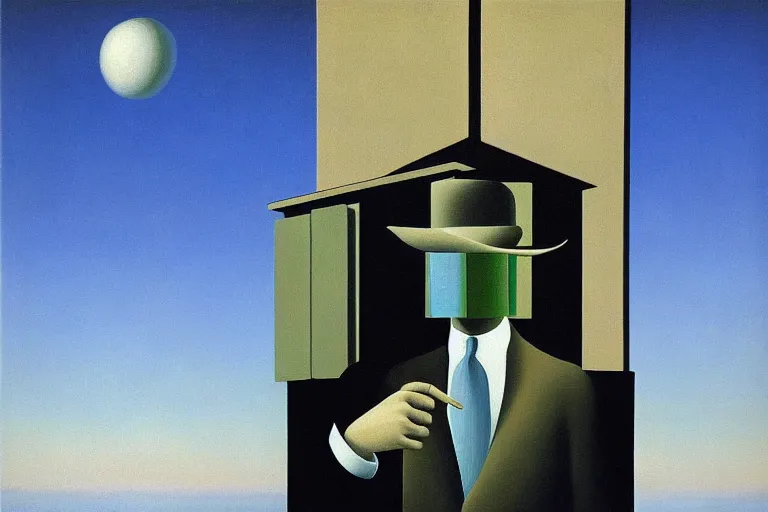 surrealist painting by rene magritte, album cover, | Stable Diffusion ...