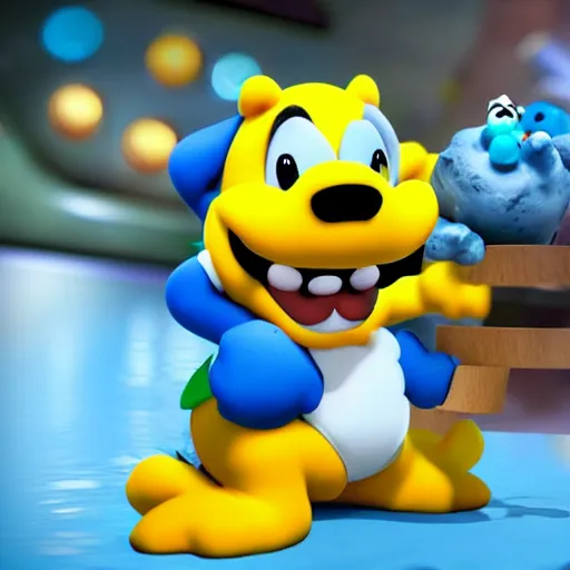 bowser eating smurfs, realistic detail, cinematic | Stable Diffusion ...