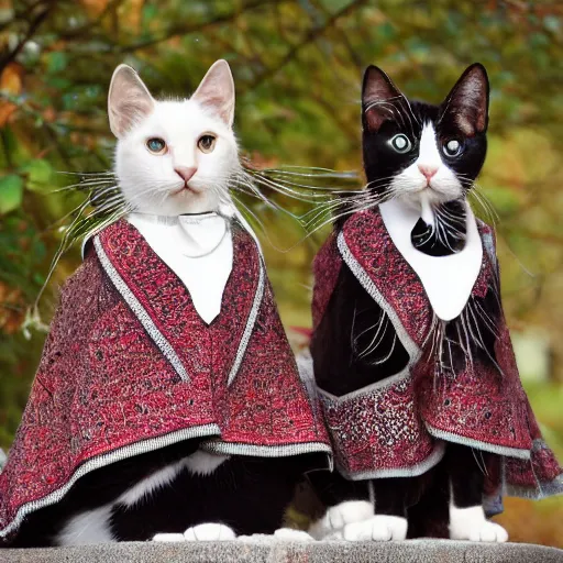 two cats in traditional polish attire | Stable Diffusion | OpenArt