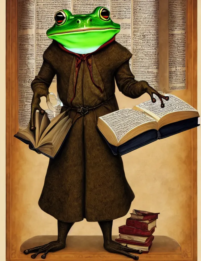 anthropomorphic bipedal frog that is dressed as a | Stable Diffusion ...