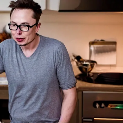 picture of elon musk wearing glasses watching tv while | Stable ...