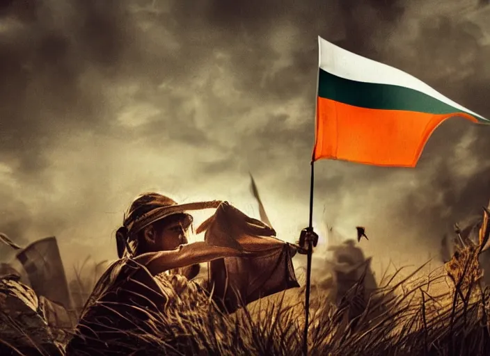 indian flag fluttering in the wind, epic scene, | Stable Diffusion ...
