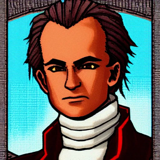 PSX JRPG character portrait of a necromancer Alexander | Stable ...