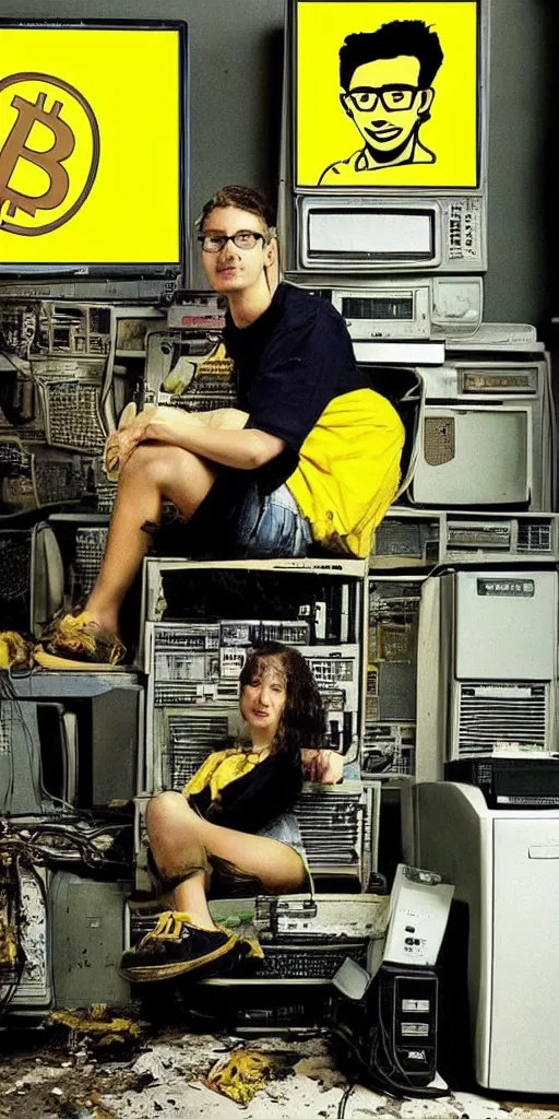 typical cryptocurrency nerd, sitting in front of old 9 | Stable ...