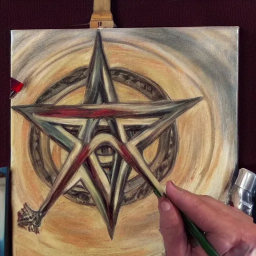 a photo of a artist drawing an satanic ritual on | Stable Diffusion ...