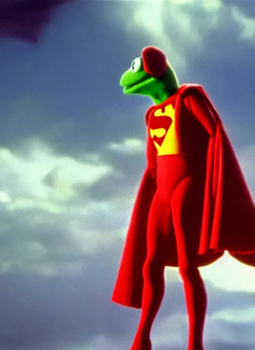 film still of Kermit the frog as Superman in Superman, | Stable ...