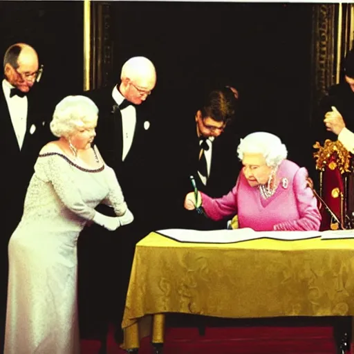 queen signs a treaty with cthulhu | Stable Diffusion | OpenArt