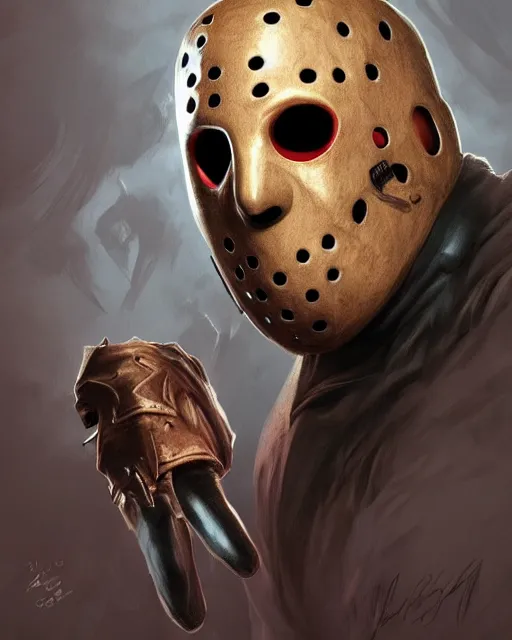 jason voorhees, portrait, fantasy horror art, in the | Stable Diffusion ...