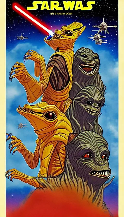 movie poster for the new star wars movie jarjar in | Stable Diffusion ...