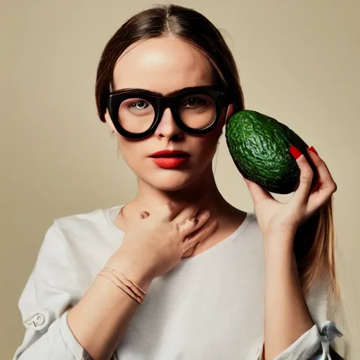 A 35mm photograph of a female model wearing Avocado | Stable Diffusion ...