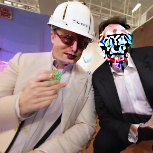 Elon Musk gives jelly beans to the camera | Stable Diffusion