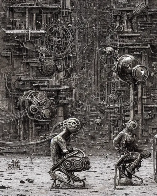 clockwork cyborgs, vintage old, sepia, retrofuturism | Stable Diffusion ...