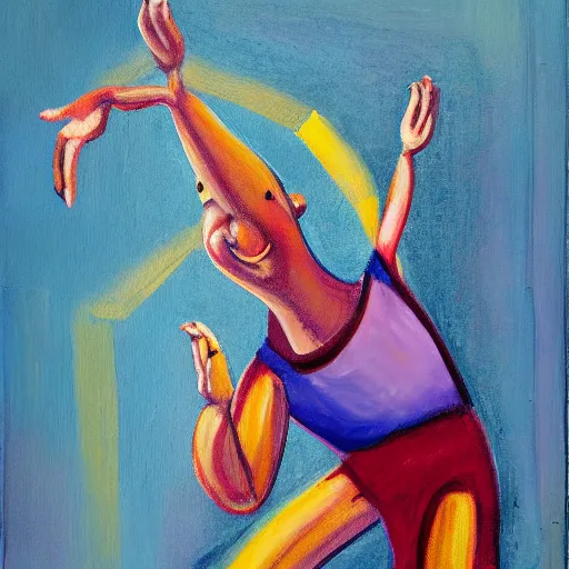 painting of human - sized peanut with arms and legs | Stable Diffusion ...