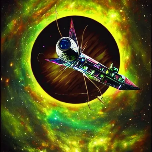 atompunk rocket ship sailing across the infinite | Stable Diffusion ...