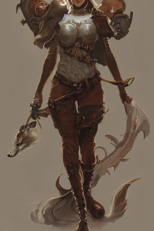 heroic character design of anthropomorphic fox, | Stable Diffusion