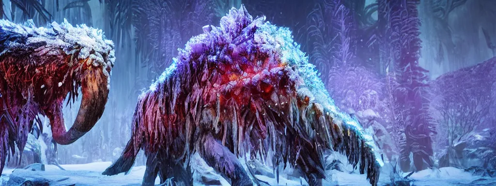 large sabretooth mammoth moose hybrid with shiny blue | Stable ...