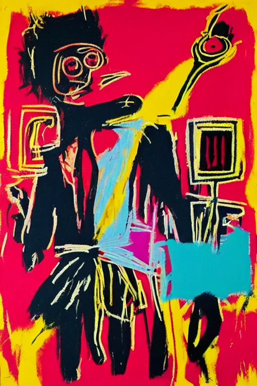magician girl in the style of jean michel basquiat, | Stable Diffusion ...