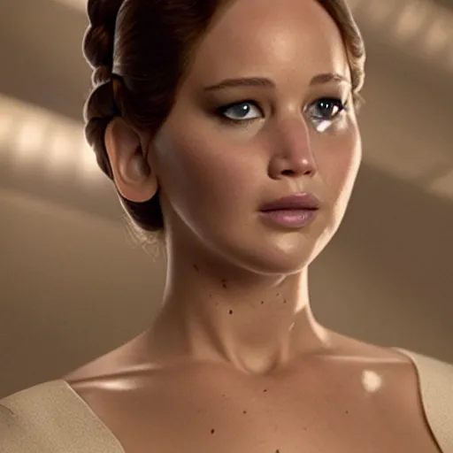 jennifer lawrence as princess leia in star wars | Stable Diffusion