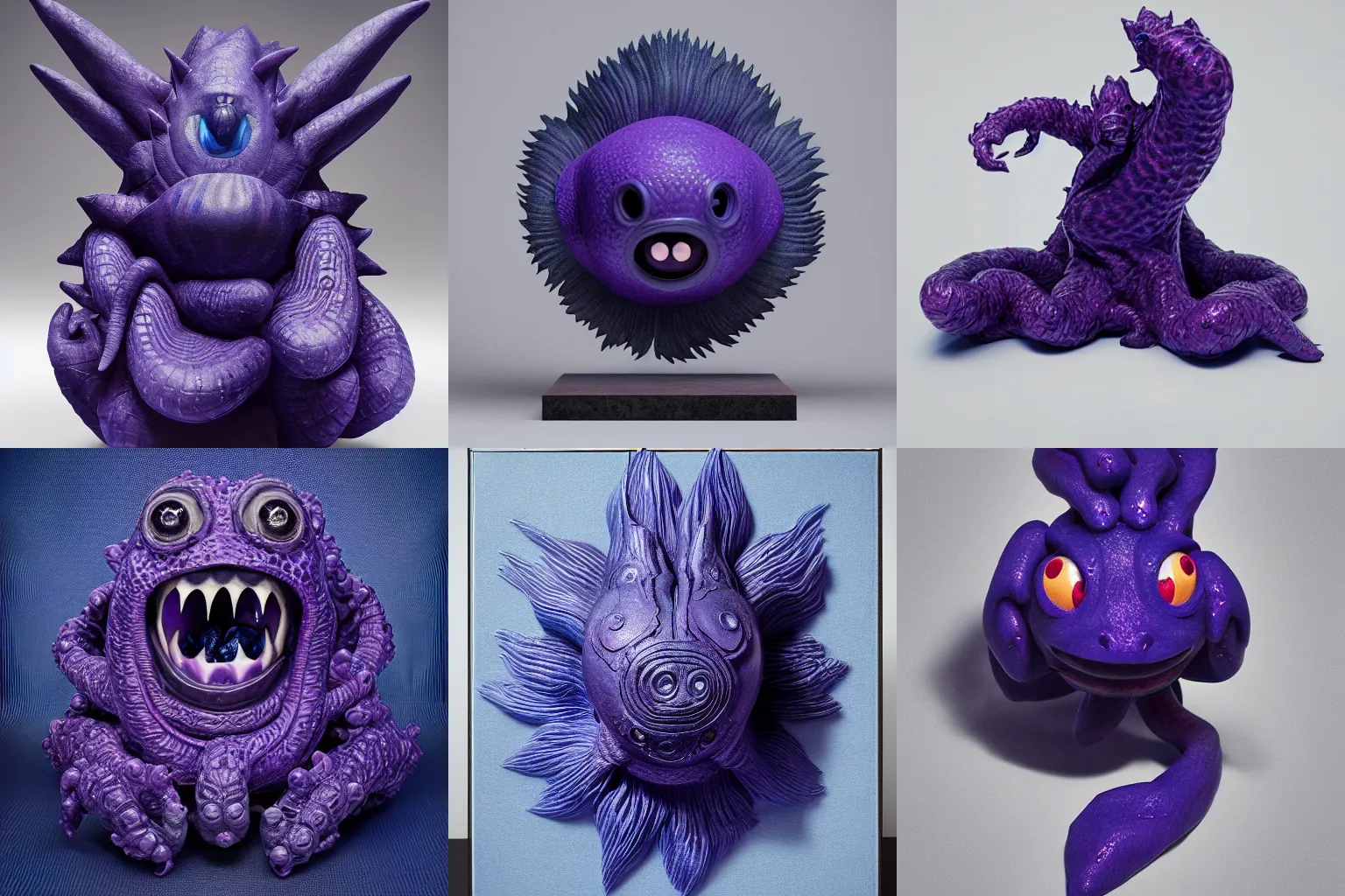 Gastly Pokemon sculpture made of real indigo and | Stable Diffusion ...