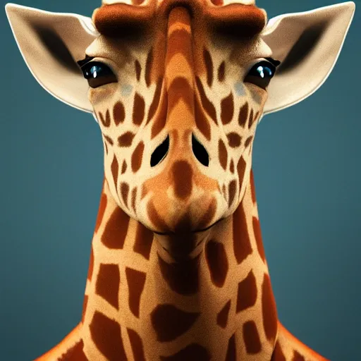a highly detailed portrait of a humanoid giraffe in a | Stable ...
