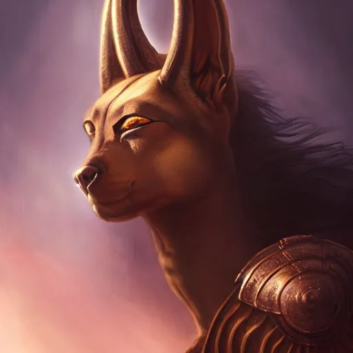 Majestic gracious Anubis female warrior portrait, | Stable Diffusion ...
