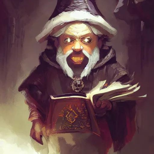 a gnome wizard with curly black hair, dungeons and | Stable Diffusion ...