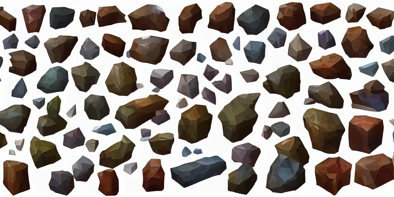 game asset sheet, 2 d sprite, stacked stones | Stable Diffusion | OpenArt