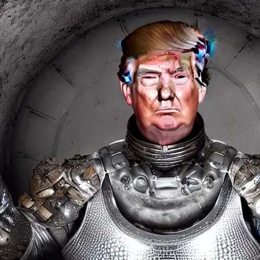 cinematic shot of donald trump wearing futuristic | Stable Diffusion ...