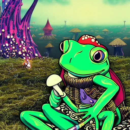 A close up portrait of a dignified psychedelic godlike | Stable ...