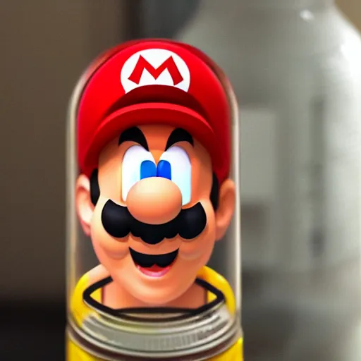 mario trapped in a pill bottle | Stable Diffusion | OpenArt
