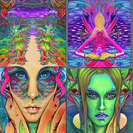 fantasy art, psychedelic, vibrant, detail, DMT elf , | Stable Diffusion ...