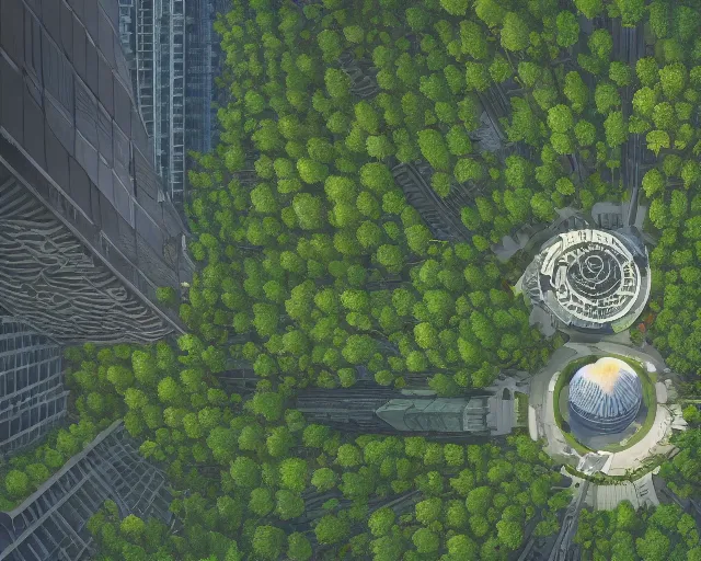 a wholesome animation key shot of an overgrown New | Stable Diffusion ...