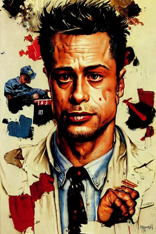 Tyler Durden painted by Norman Rockwell | Stable Diffusion | OpenArt