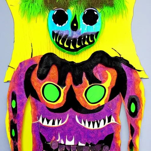 a psychedelic overly scary monster made out of | Stable Diffusion | OpenArt