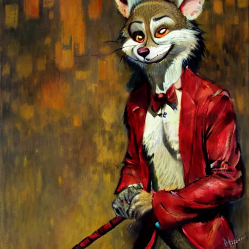 a male ratwolfman rat wolf man in a red kimono furry | Stable Diffusion ...