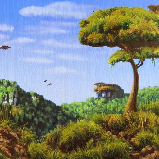 acrylic painting of a lush natural scene on an alien | Stable Diffusion ...