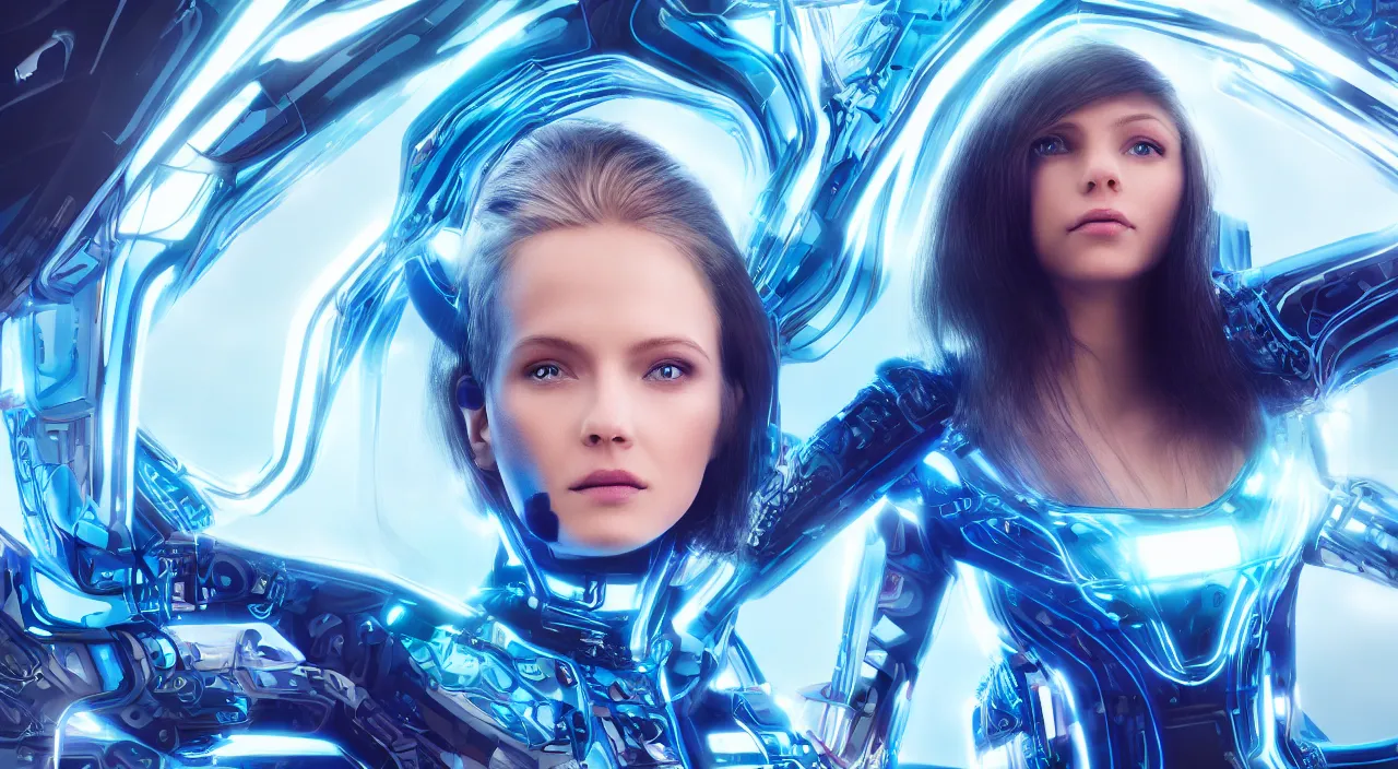 portrait of a woman wearing futuristic vr clothing | Stable Diffusion ...