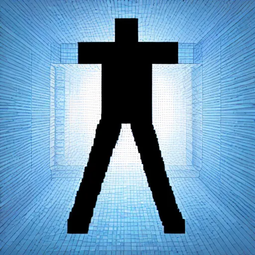 a man collapsing into pixelated anomaly | Stable Diffusion | OpenArt