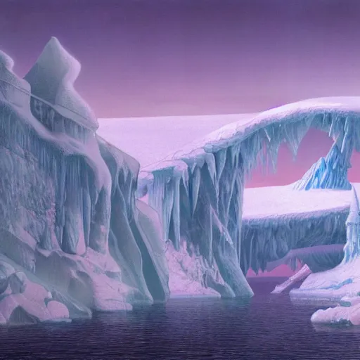 hd wallpaper of ice castles in the north pole, artwork | Stable ...