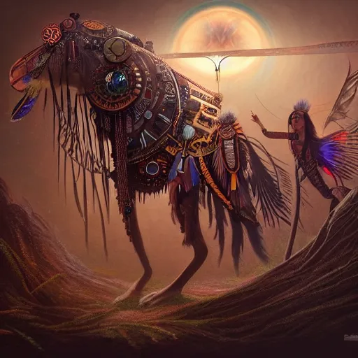 : native american tech, fantasy magic, steampunk, | Stable Diffusion ...