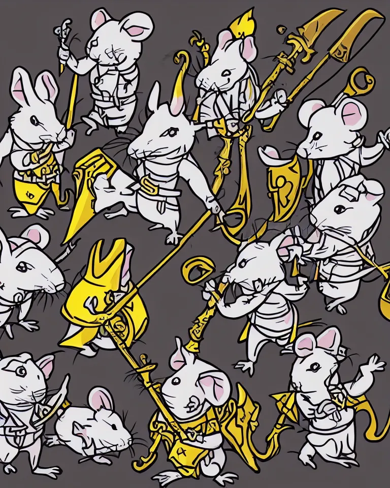 funny rats as knights, knights of divine princess, one | Stable ...