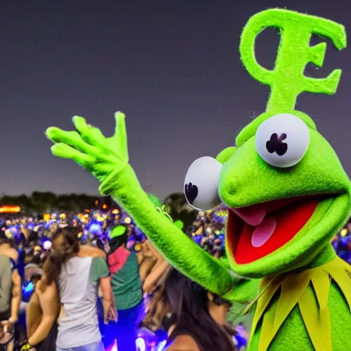 Kermit the frog attends EDC, National Geographic 2021, | Stable ...
