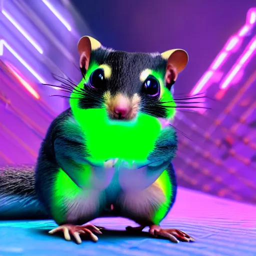 neon fluorescent, iridescent cute southern flying | Stable Diffusion ...