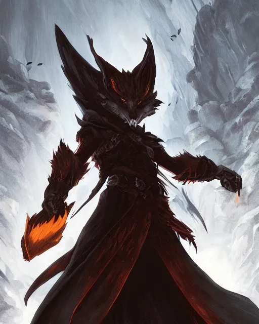 Dark Fox Mage, spell, magic the gathering artwork, | Stable Diffusion ...