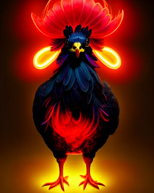 one singular portrait of a cute bioluminescent black | Stable Diffusion ...