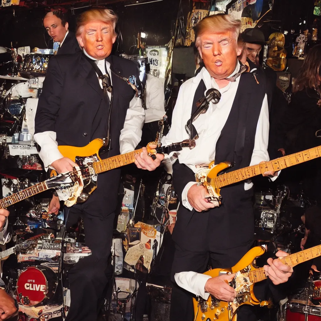 Donald Trump as a blues musician playing electric | Stable Diffusion ...