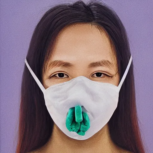 an heroin who wear a string on face as a mask by andy | Stable ...