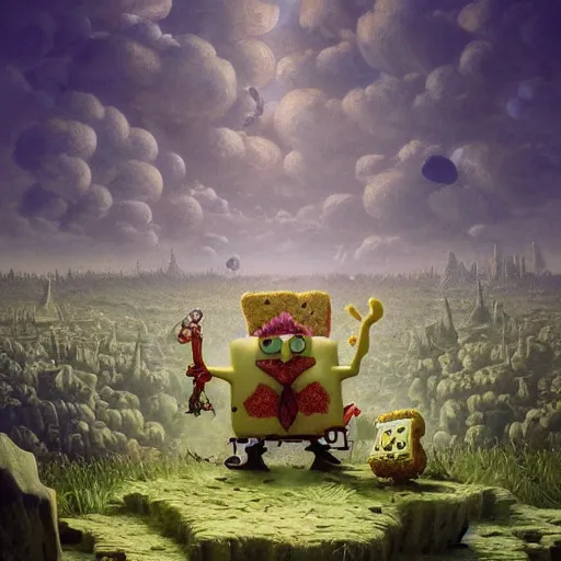Spongebob Squarepants is made of bleu cheese, | Stable Diffusion | OpenArt