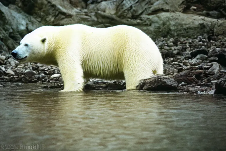 a photo of a polar bear / bullfrog hybrid creature in | Stable ...
